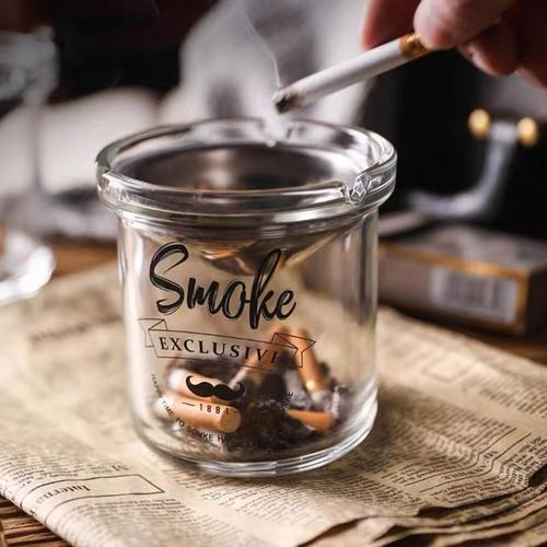 Jual Asbak Rokok Kaca Glass Transparan Glass Ashtray Modern Industrial ...