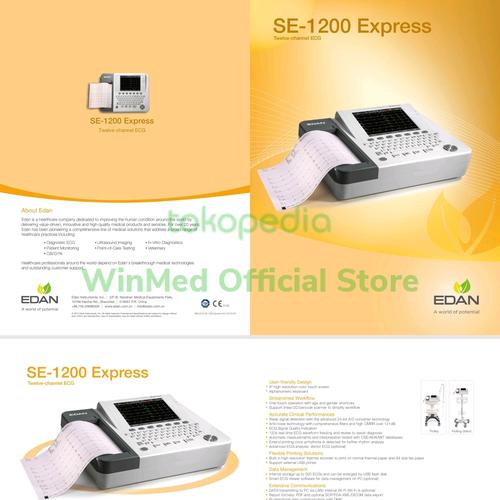 Jual ECG / EKG 12 channel Edan SE-1200 Express garansi resmi 1 tahun - Jakarta Timur - winmed ...