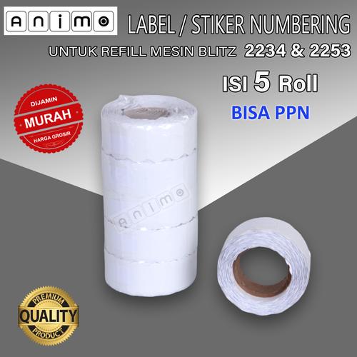Jual LABEL-STIKER MESIN BLITZ 2234 & 2253- STICKER NUMBERING BLITZ LABELLER - Putih - Jakarta ...
