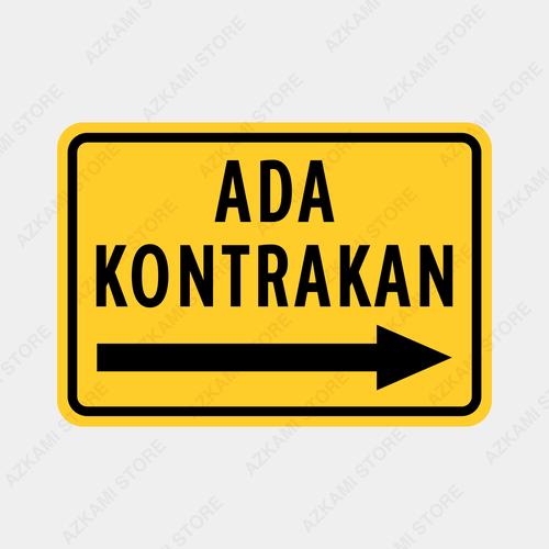 Promo Rambu Informasi Kontrakan 35cm x 50cm Plat Alumunium - Kota ...