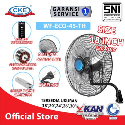 Jual WALL FAN CKE TYPE ECO-45-TH 18 INCH 220V 120W KIPAS ANGIN DINDING ...