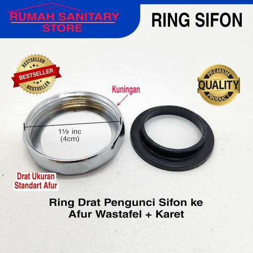 Jual Ring Drat sifon Mur Pengunci Tiang Sifon Ke Afur Bahan Kuningan ...