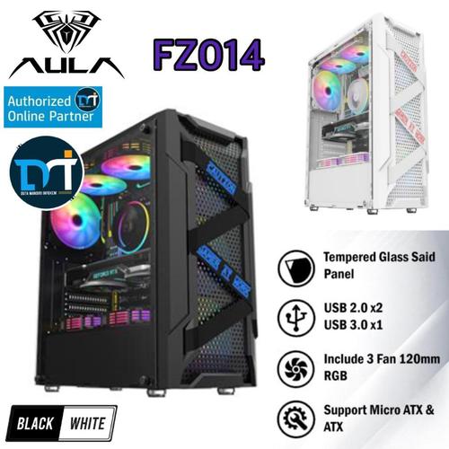 Jual Aula Gaming FZ014 - MESH Tempered Glass Mid-Tower ATX Gaming Case ...