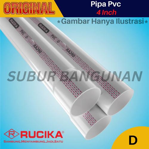 Jual Pipa PVC Rucika D 4" Pipa Paralon Pralon 4 Inch Pipa Air - Kota ...