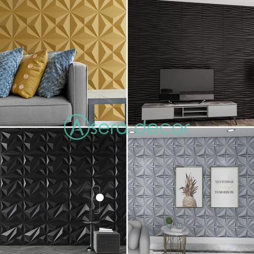Promo Wallpanel 3D PVC Wall Panel Dinding Warna Hitam / Silver /Gold ...