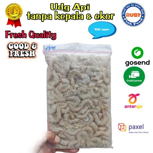 Jual UDANG API BESAR TANPA KEPALA DAN EKOR / UDANG API BERSIH / UDANG ...