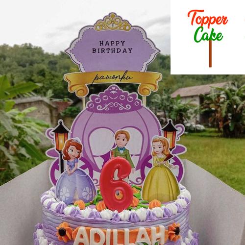 Jual Topper Cake Putri Sofia 2 gratis tambah nama, usia dan foto/Hiasan ...