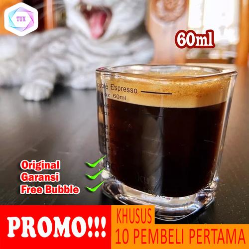 Jual Gelas Ukur 60 ml Takaran Kopi Double Shot Espresso Sloki Takar ...