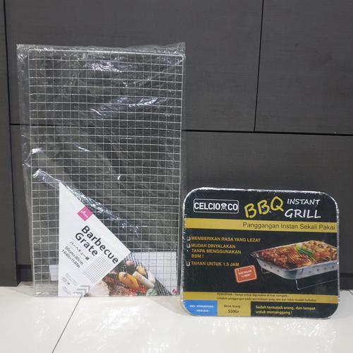 Jual Daiso Barbecue Grate Besi BBQ Panggangan Uk 30 x 50 Cm Iron Chrome ...