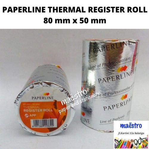 Jual Kertas Kasir Paperline Thermal Roll 80mm x 50mm / Register Roll ...