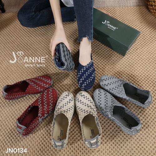 Jual Sepatu Rajut Knit Flats Shoes Sepatu Wanita #JN0134 - GREY, 36 ...