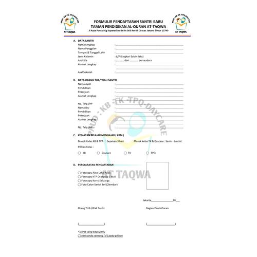 Jual cetak formulir custom - Kota Depok - FotocoPrints | Tokopedia