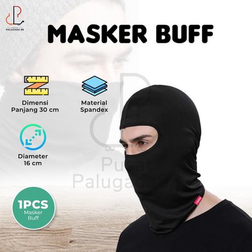 Jual Masker Buff Ninja Full Face Balaclava Spandex Hitam Polos Motor ...