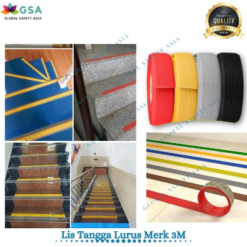 Promo Step Nosing Karet 3M Doubletap + Lis tangga Pengaman Anti Slip ...