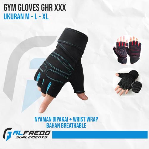 Jual Sarung Tangan Gym Gloves GHR Olahraga Weight Lifting - L - Kota ...