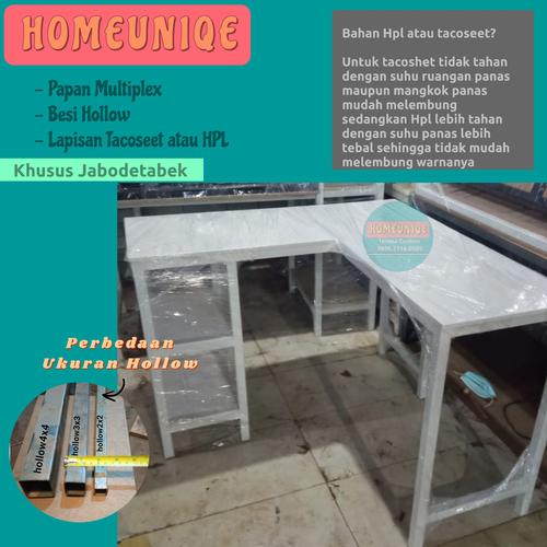 Jual Meja Letter L Kerja Meja Komputer Laptop Meja PC Gaming Meja Rak ...