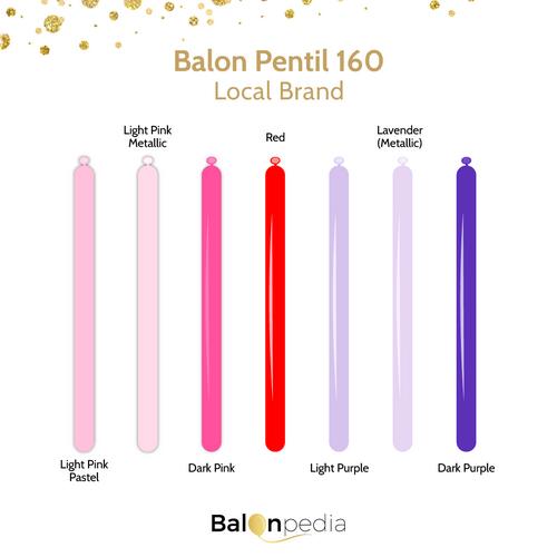 Jual Balon latex twist / pentil balon cacing ukuran 160 - light pink ...