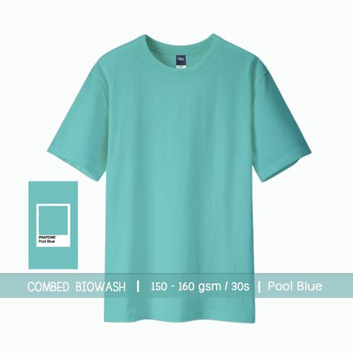 Jual KAOS BASIC- POOL BLUE [ COMBED BIOWASH 30s OEKO-TEX]| Kaos Polos ...