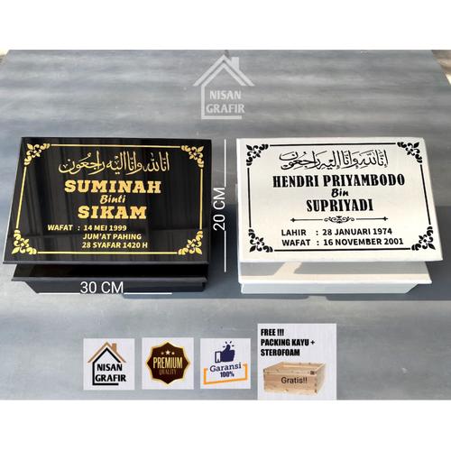 Jual NISAN MAKAM FULL DUDUKAN UKURAN 20X30 (PAPAN NAMA + DUDUKAN ...