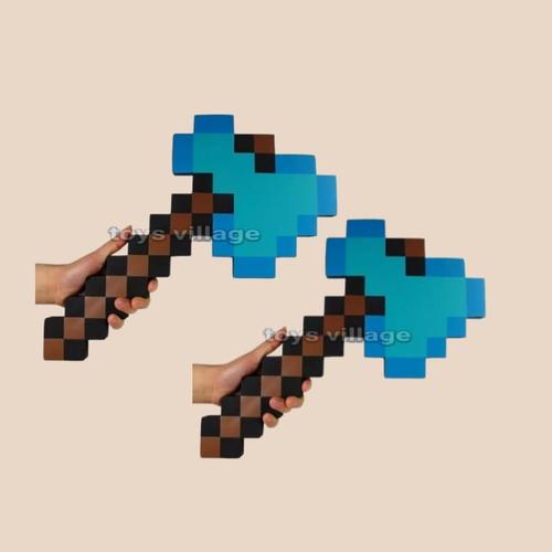 Jual Senjata Minecraft Game Foam Blue Axe Kapak Weapon Minecraft Mainan ...