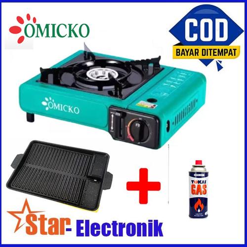 Jual PAKET Barbeque/BBQ Set Kompor Portable OMICKO+Panggangan BBQ+Gas 1 ...