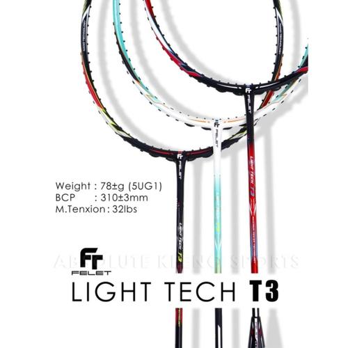 Jual Raket Badminton FELET LIGHT TECH T3 KUAT TENSION 32LBS ORIGINAL ...