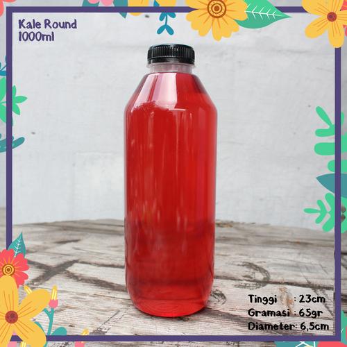 Jual BOTOL PLASTIK KALE BULAT 1LITER TEBAL 70GR FOODGRADE JUS KOPI MADU ...
