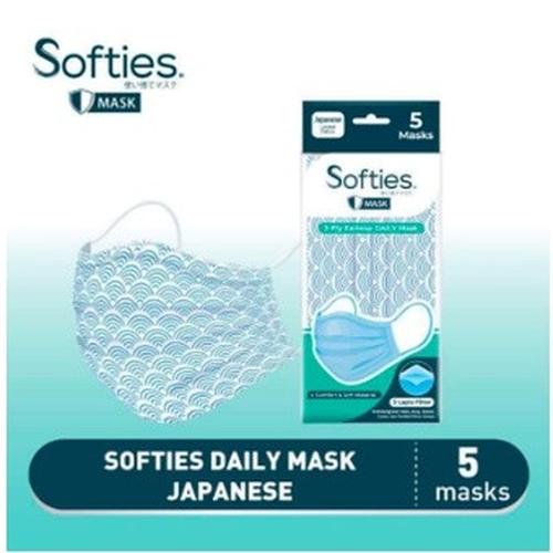Jual SOFTIES Daily Mask 3 Ply Earloop Masker Dewasa Sachet 5 s - batik ...