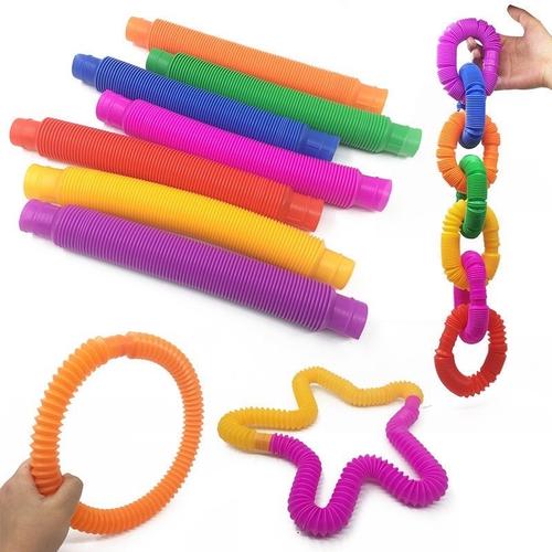 Jual Light Up Pop Pipes - Mainan Pop Tube LED Viral Fidget Toys - Merah ...