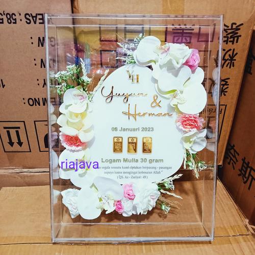 Jual bingkai mahar pernikahan frame akrilik transparan custom - Jakarta Timur - riajava | Tokopedia