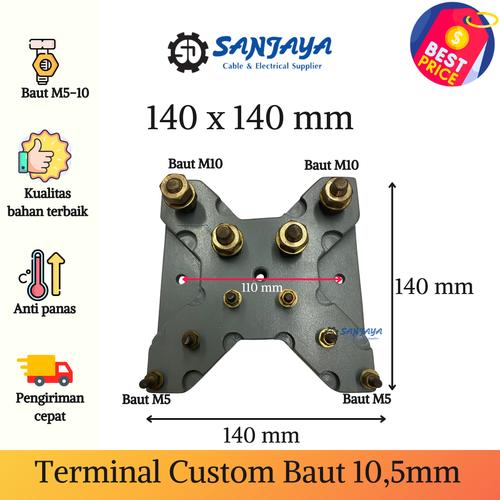 Jual Terminal Koneksi Custom Baut 10 & 5MM TERMINAL DINAMO MOTOR ...