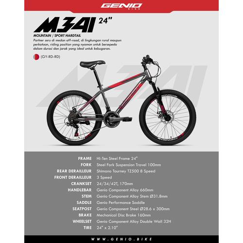 Jual Sepeda Gunung MTB 26 Genio M-3411 with 24 Speed Shimano By United ...