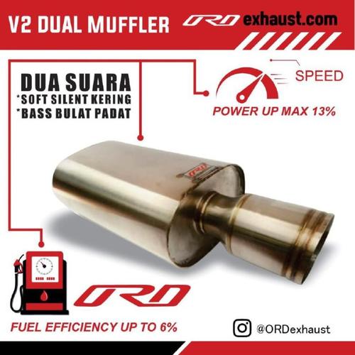 Jual ORD exhaust knalpot racing Bass Silent V2 Dual DB Killer - Jakarta ...