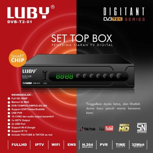 Jual Set Top Box STB Receiver TV DVB T2 01 LUBY Siaran Digital - STB ...