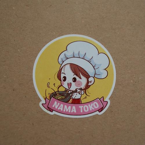 Jual [KT-03] Stiker Label Makanan Sticker Toples Kue Bisa Custom Nama ...