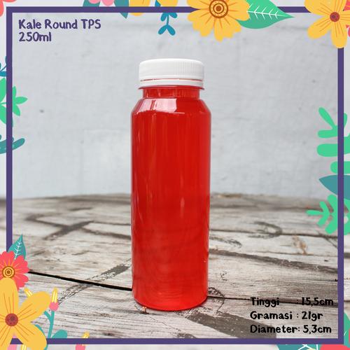 Jual BOTOL PLASTIK KALE 250ML BULAT TPS MURAH KOPI JUS SUSU MADU JELLY ...