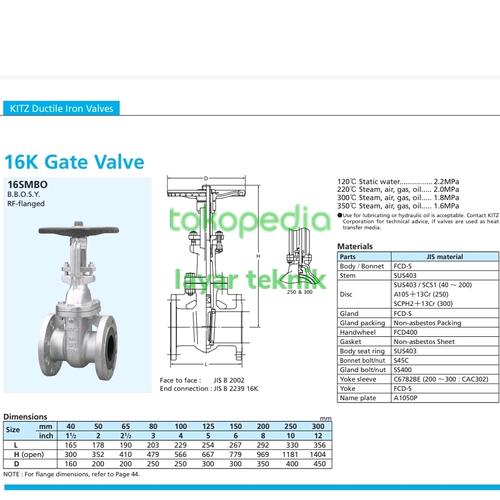 Jual gate valve cast steel 16k 4 inch - Jakarta Barat - layar teknik ...