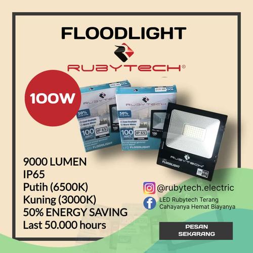 Jual FLOODLIGHT/LAMPU SOROT/FLOODLED 100W PUTIH/KUNING BAGUS RUBYTECH - Putih - Kota Denpasar ...