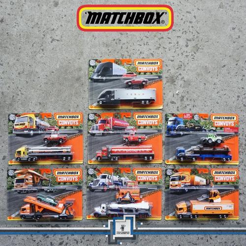 Jual Matchbox Convoy MBX Cabover Truck Box Trailer Tesla Mustang Hot ...