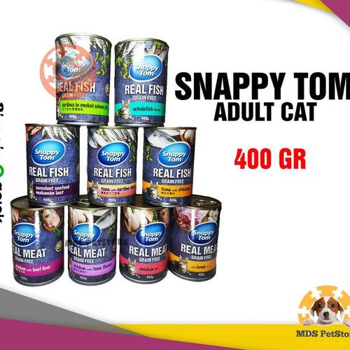 Jual snappy tom cat 400 gr | makanan basah kaleng kucing snappytom ...