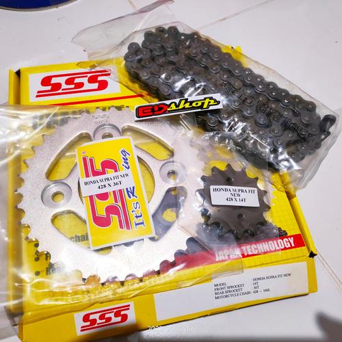 Jual gear SET CHAINKIT SSS 428 BLADE SUPRA 125 X125 110 REVO HELM IN FIT - Kab. Bekasi - ED-SHOP ...