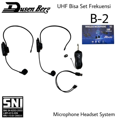 Jual MICROPHONE MIC WIRELESS HEADSET BANDO PRESENTASI DUSENBERG B-2 ORI ...