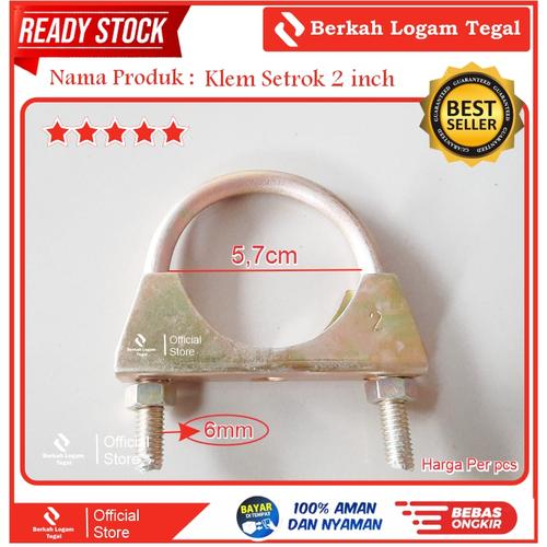 Jual KLEM PIPA BESI U 2" Inch | KLEM KNALPOT PENJEPIT PIPA U CLAMP BOLT ...