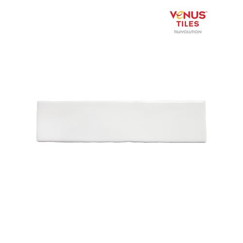 Jual Keramik Backsplash Subway - Venus Takko White Wave Glossy 75x300 ...
