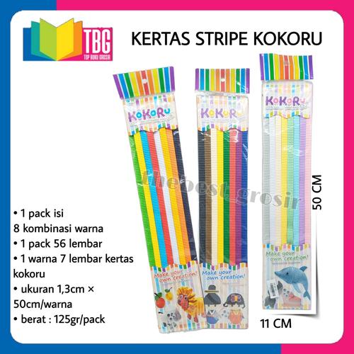 Jual KERTAS STRIPE KOKORU - ART PAPER KERTAS SENI KERAJINAN TANGAN ...