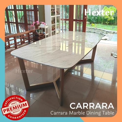 Promo CARRARA - Meja Makan Marmer Carrara Marble Dining Table - 200x100 ...