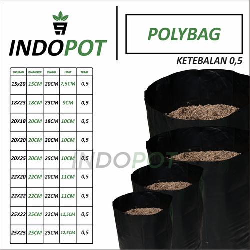 Jual Polybag PlanterBag Sedang Berbagai Macam Ukuran Tebal 0,5mm - Kota ...
