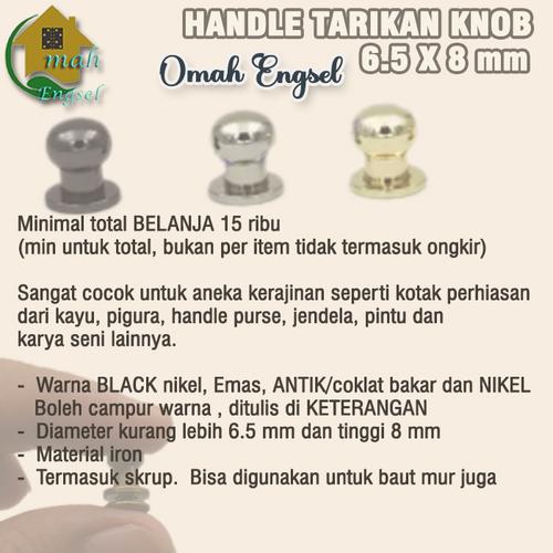 Jual +skrup Handle antik 6.5x8mm P.018 Tarikan laci super mini baut mur ...