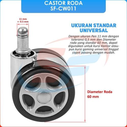 Jual CASTOR/RODA TANCAP KURSI KANTOR/OFFICE CHAIR STAFF/DIREK/MANAGE -CW011 - Kab. Tangerang ...