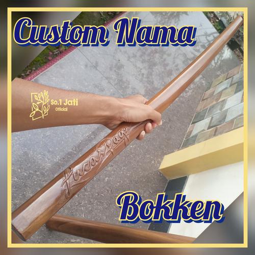 Jual Pedang Kayu Bokken Custom Nama / Label - K. Jati Mentah - Kab ...